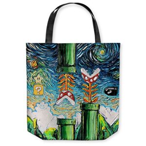 dianoche designs tote shoulder bags by aja ann – van gogh super mario bros