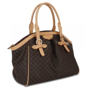 Signature Brown Ruched Satchel with Buckle by Rioni Designer Handbags & Luggage