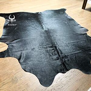 rodeo Solid Black Cowhide Rug (5x7)