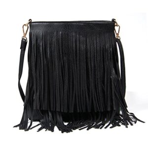 lanpet women fringe tassel cross body bag leisure shoulder bag