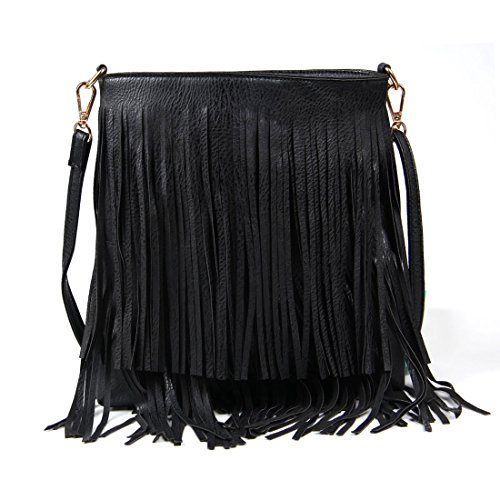 Lanpet Women Fringe Tassel Cross Body Bag Leisure Shoulder Bag