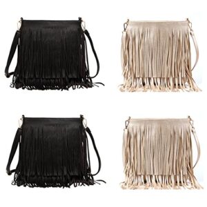 Lanpet Women Fringe Tassel Cross Body Bag Leisure Shoulder Bag