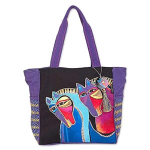 laurel burch peruvian mares shoulder tote – lb8020, 20 x 6 x 13.25 inches