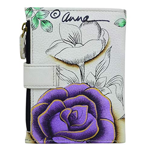 Anna by Anuschka Women's Hand Painted Genuine Leather Ladies Wallet - Floral Paradise