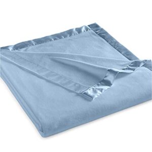 Martha Stewart Easy Care Soft Fleece Blanket (Twin, Blue Fog)