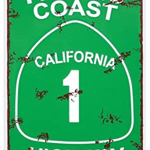 Pacific Coast Highway Tin Sign 8 x 12in