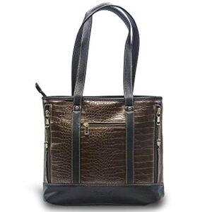 Goson Premium Crocodile Embossed PU Faux Leather Concealed Carry Purse Tote