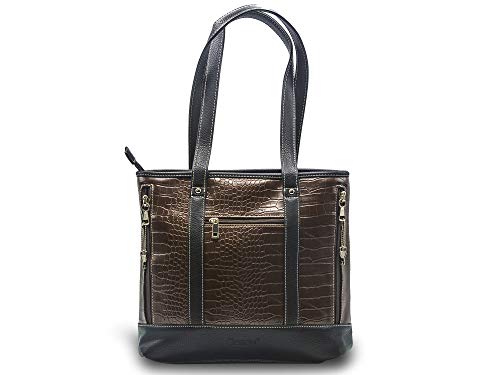 Goson Premium Crocodile Embossed PU Faux Leather Concealed Carry Purse Tote