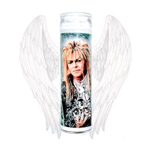 saint jareth the goblin king,prayer candle, 8″ glass jar votive