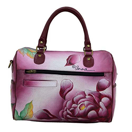 Anna by Anuschka Womens Satchel Precious Peony, Medium