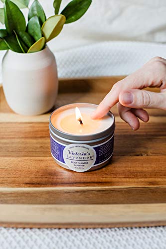 Lavender Massage Oil Candle — Candle Massage Wax Play & Relaxation, Aromatherapy Candle That Turns Into Massage Oil — Lavender Massage Wax Candle by Victoria's Lavender