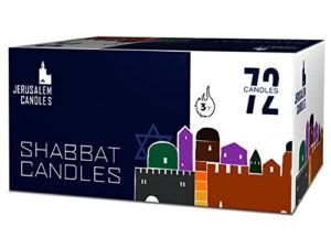 shabbat candles – traditional shabbos candles – 3 hour – 1-pack x 72 count