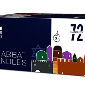 Shabbat Candles - Traditional Shabbos Candles - 3 Hour - 1-Pack x 72 Count