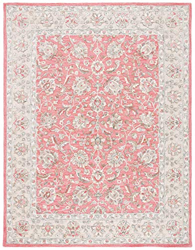 SAFAVIEH Glamour Collection 8' x 10' Pink / Beige GLM628U Handmade Premium Wool Area Rug