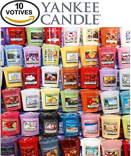 Yankee Candle Votives - Grab Bag of 10 Assorted Votive Candles (10 Ct Food Fragrances Mixed)