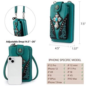 Montana West Crossbody Cell Phone Purse For Women Western Style Cellphone Wallet Bag Travel Size With Strap MBB-PHD-112TQ