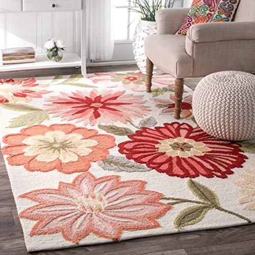 nuLOOM Palm Springs Hand Tufted Area Rug, 7' 6" x 9' 6", Pink