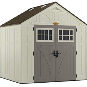 Suncast 8' x 7' Heavy-Duty Resin Tremont Storage Shed, Cream