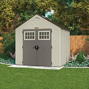 Suncast 8' x 7' Heavy-Duty Resin Tremont Storage Shed, Cream