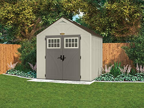 Suncast 8' x 7' Heavy-Duty Resin Tremont Storage Shed, Cream