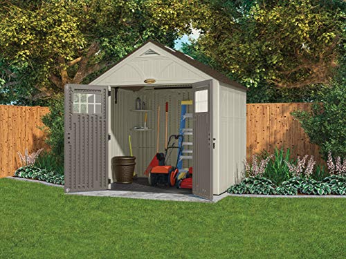 Suncast 8' x 7' Heavy-Duty Resin Tremont Storage Shed, Cream