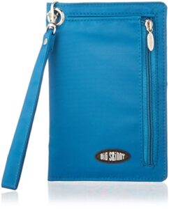 big skinny women’s rfid blocking plus size myphone bi-fold slim wallet, holds up to 20 cards, ocean blue