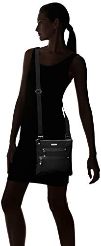 Baggallini womens All Around Medium Crossbody, black with sand lining, One Size