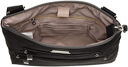 Baggallini womens All Around Medium Crossbody, black with sand lining, One Size