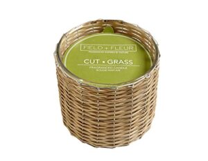 cut+grass field + fleur reed 2-wick handwoven 12 oz scented jar candle