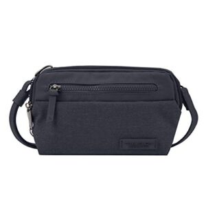 travelon anti-theft metro convertible sm. cross body bag, navy heather, one size