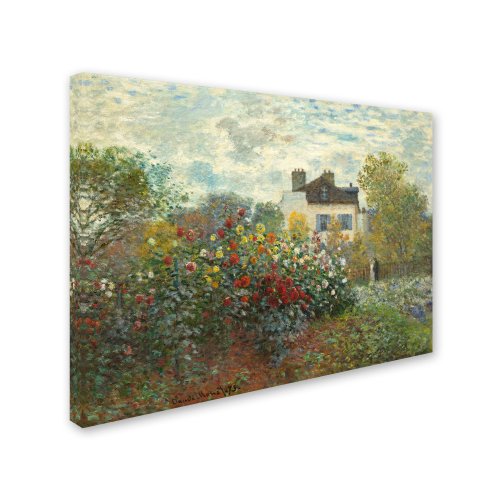 The Artist's Garden in Argenteuil Artwork by Claude Monet, 24 by 32-Inch Canvas Wall Art