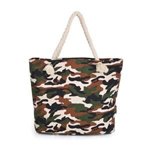 premium camouflage canvas tote shoulder bag handbag