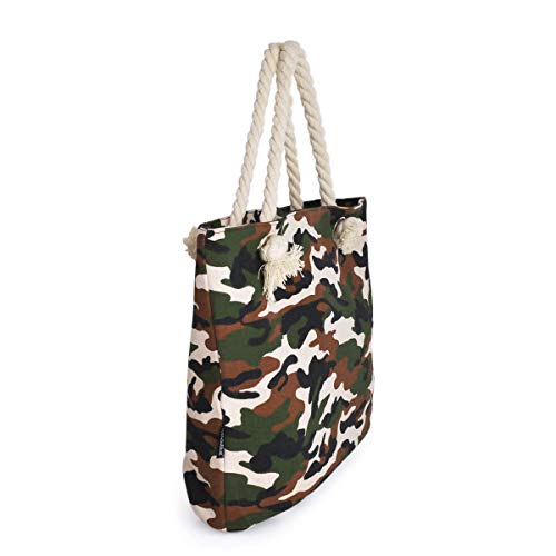 Premium Camouflage Canvas Tote Shoulder Bag Handbag