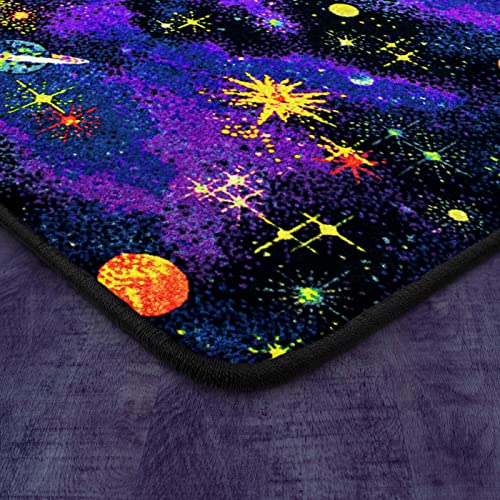 Joy Carpets Fluorescent Space Explorer 12' x 6' Area Rug