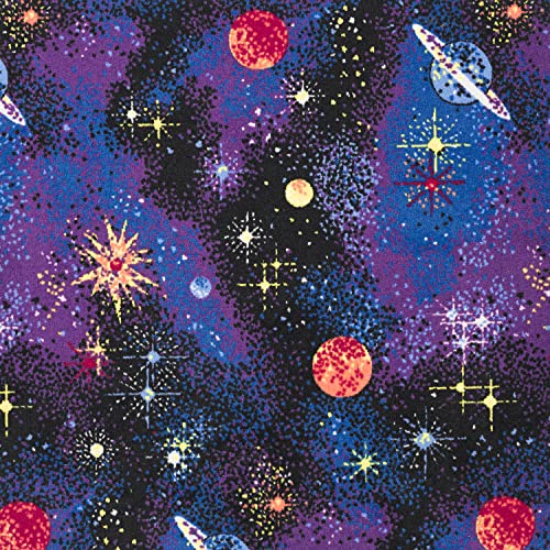 Joy Carpets Fluorescent Space Explorer 12' x 6' Area Rug