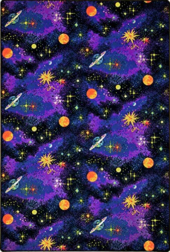 Joy Carpets Fluorescent Space Explorer 12' x 6' Area Rug