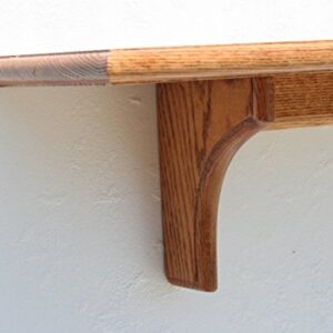 Solid Oak Wall Shelf (48" Wide, Country Medium (03))