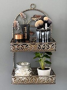 naturesgardencards.com wall-hanging two tier iron basket display