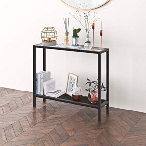 Henn&Hart 36" Wide Rectangular Console Table in Blackened Bronze, Entryway Table, Accent Table for Living Room, Hallway