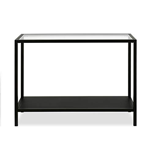 Henn&Hart 36" Wide Rectangular Console Table in Blackened Bronze, Entryway Table, Accent Table for Living Room, Hallway