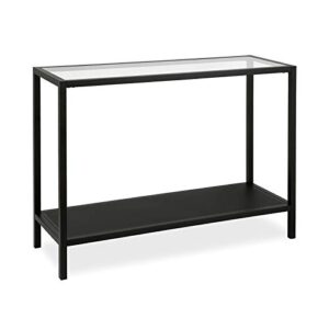 Henn&Hart 36" Wide Rectangular Console Table in Blackened Bronze, Entryway Table, Accent Table for Living Room, Hallway