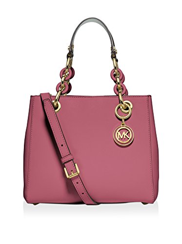 Michael Kors Cynthia Small Leather Satchel Tulip Bag