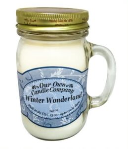 our own candle company winter wonderland scented 13 ounce mason jar candle