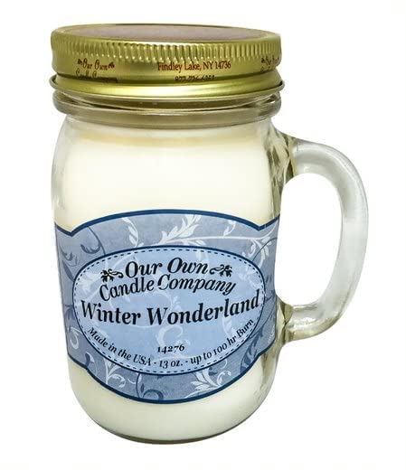 Our Own Candle Company Winter Wonderland Scented 13 Ounce Mason Jar Candle