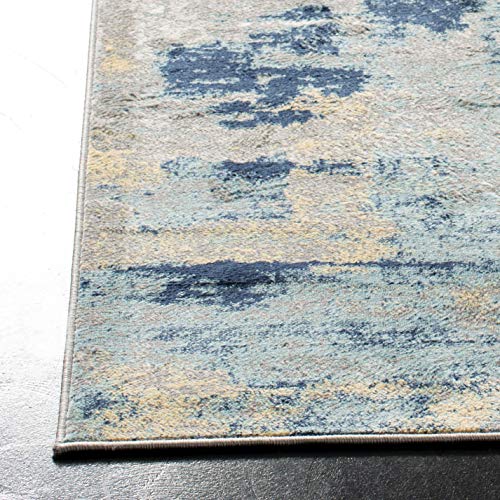 SAFAVIEH Jasper Collection 2' x 4' Grey / Gold JSP101A Modern Abstract Non-Shedding Living Room Bedroom Accent Rug