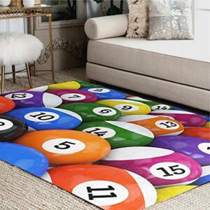 alaza colorful billiards game balls area rug rugs for living room bedroom 7′ x 5′