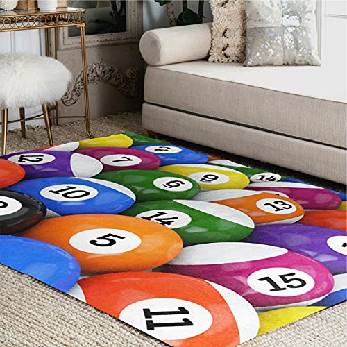 ALAZA Colorful Billiards Game Balls Area Rug Rugs for Living Room Bedroom 7' x 5'