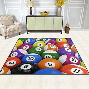 ALAZA Colorful Billiards Game Balls Area Rug Rugs for Living Room Bedroom 7' x 5'