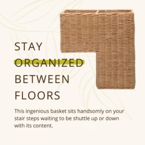 KOUBOO Wicker Step Basket, Natural