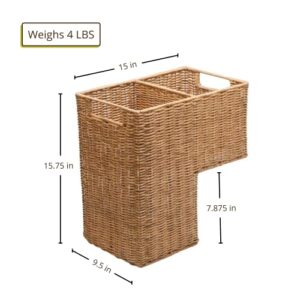 KOUBOO Wicker Step Basket, Natural